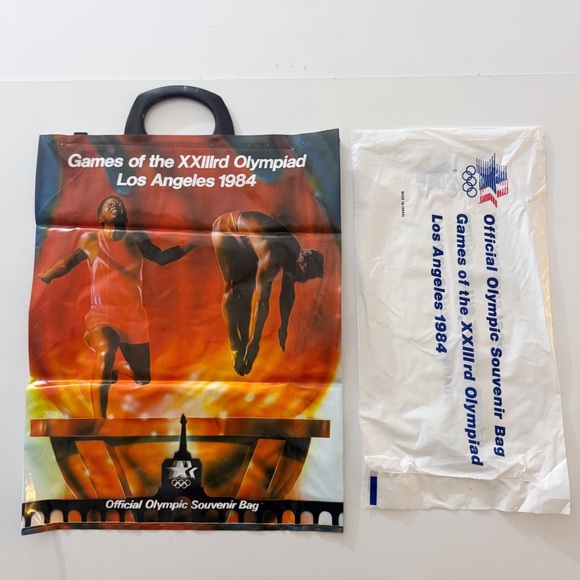 Olympics | Bags | Los Angeles 984 Official Olympic Souvenir Plastic Bag ...